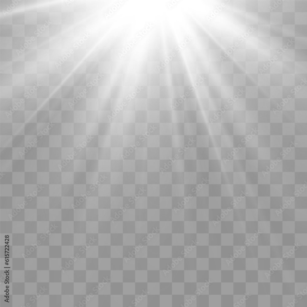 Vector transparent light beams. Light png. Special flash light effect ...