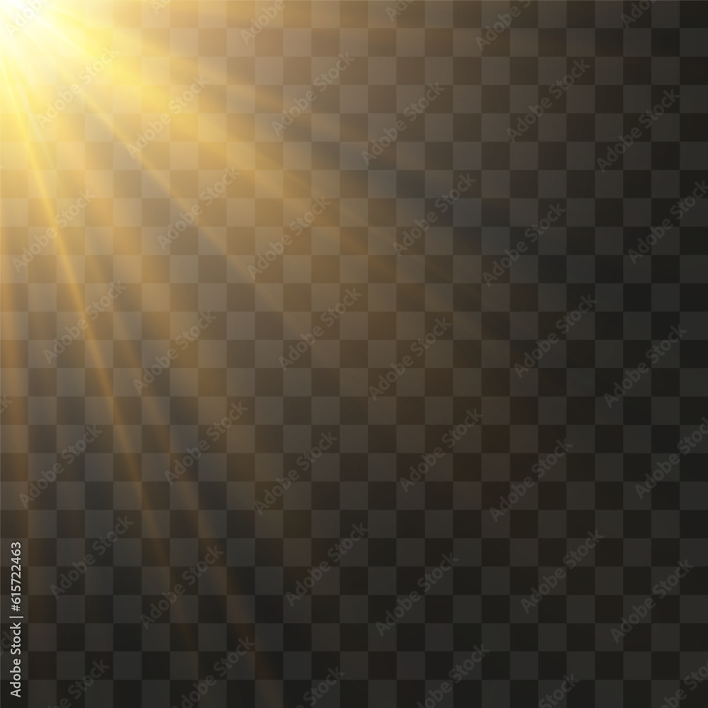 Vector transparent light beams. Light png. Special flash light effect ...