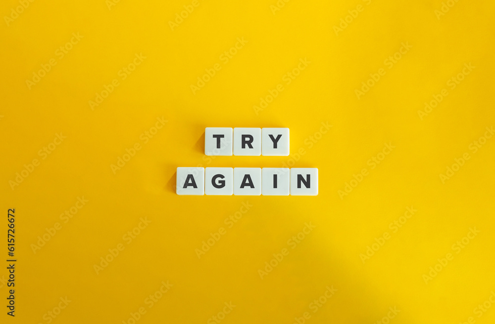 Try Again Phrase. Concept of Resilience, Encouragement, Persistence ...