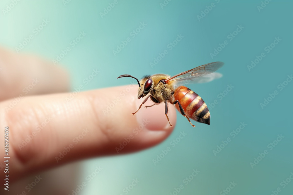 Insect sting allergy: Image showing an allergic reaction to an insect ...