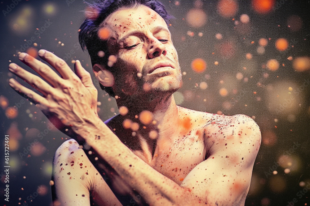 Drug allergy: Picture depicting a person with allergic reactions to ...