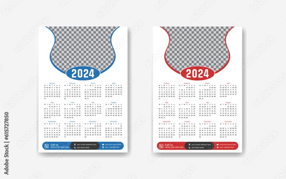 Yearly Premium calendar for hanging on the wall, Creative stationery ...