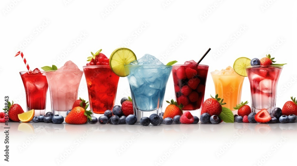 cocktail promo banner white background Created With Generative AI ...