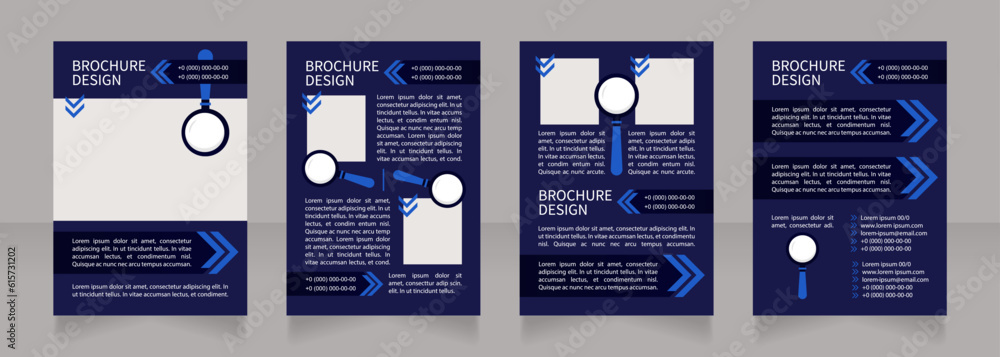 Corporate benefits and payments blank brochure layout design. Vertical ...