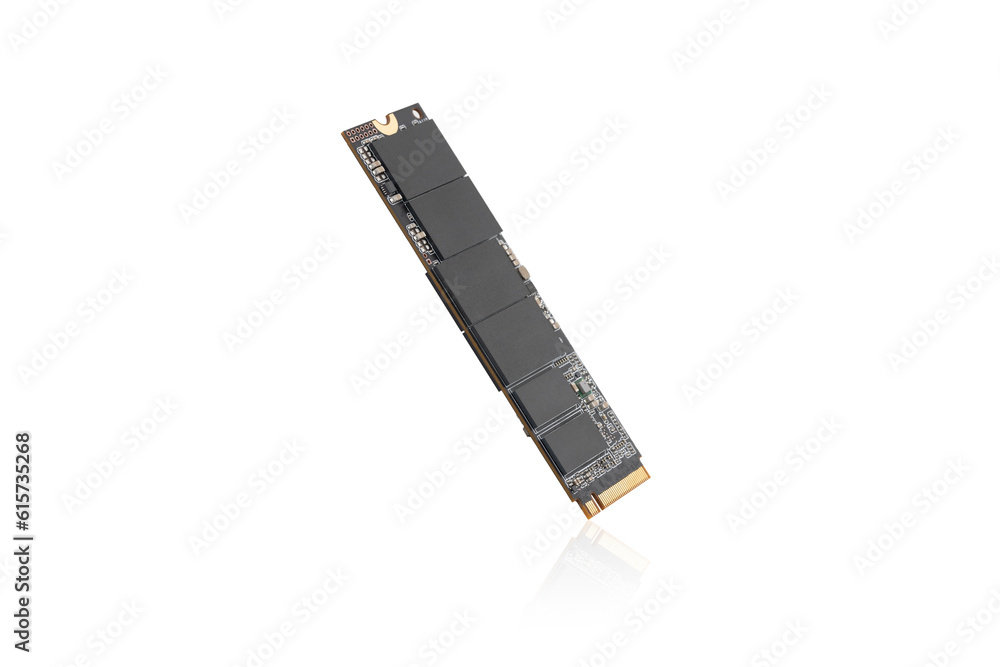 High speed ssd m2 disk for pc on white background. Solid state high ...