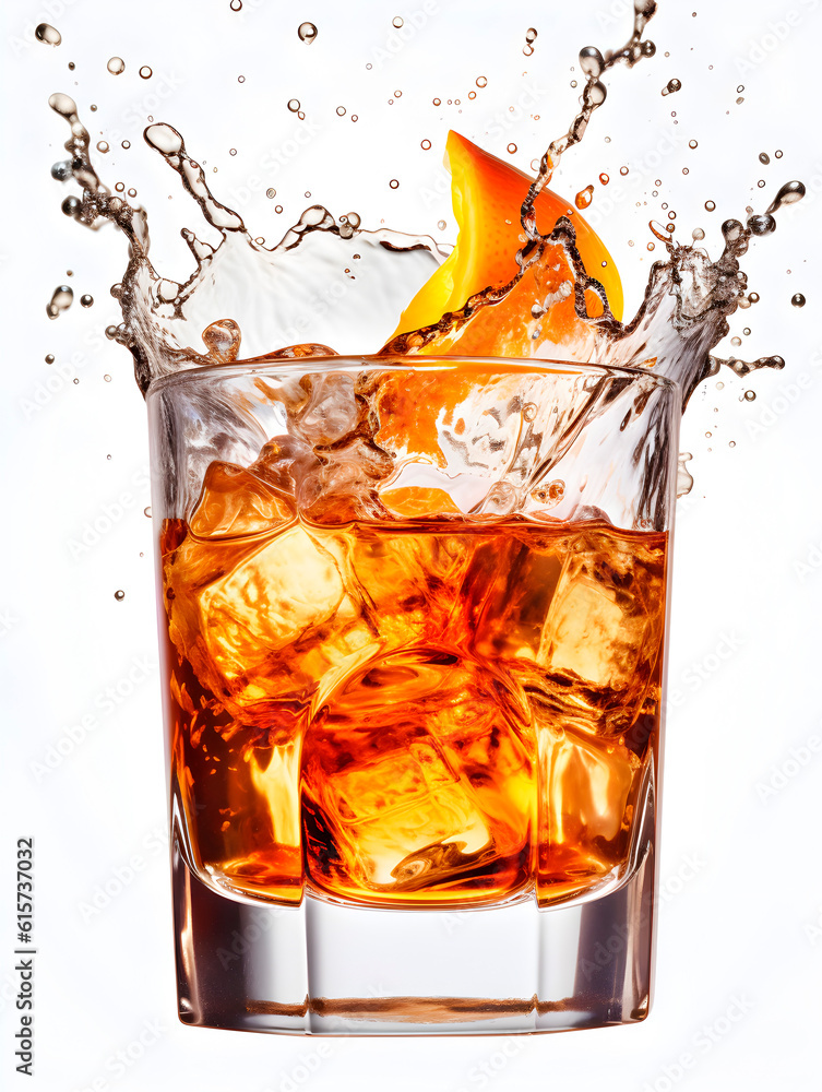 Juicy delicious whiskey cocktail professional studio photo shoot with ...