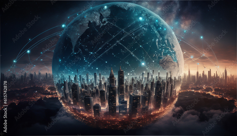 Smart cities concept, utilizing technology to create a more efficient ...