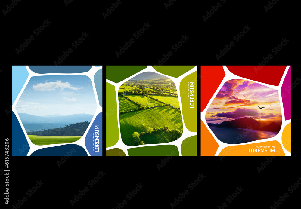 Geometric rounded mask effects for instagram and other social media ...