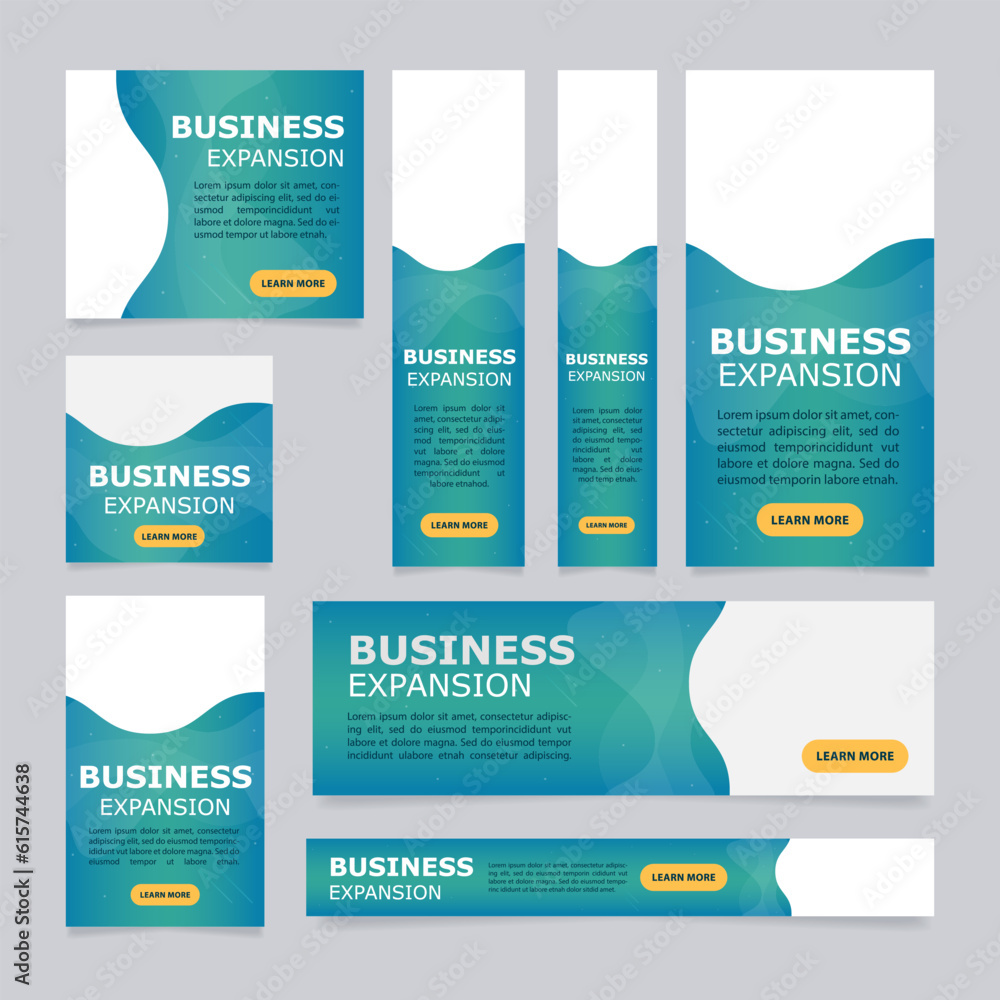 Business expansion strategy web banner design template. Vector flyer ...