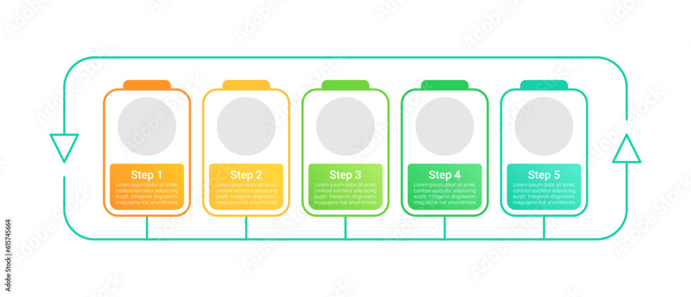 Rechargeable batteries infographic chart design template. Abstract ...