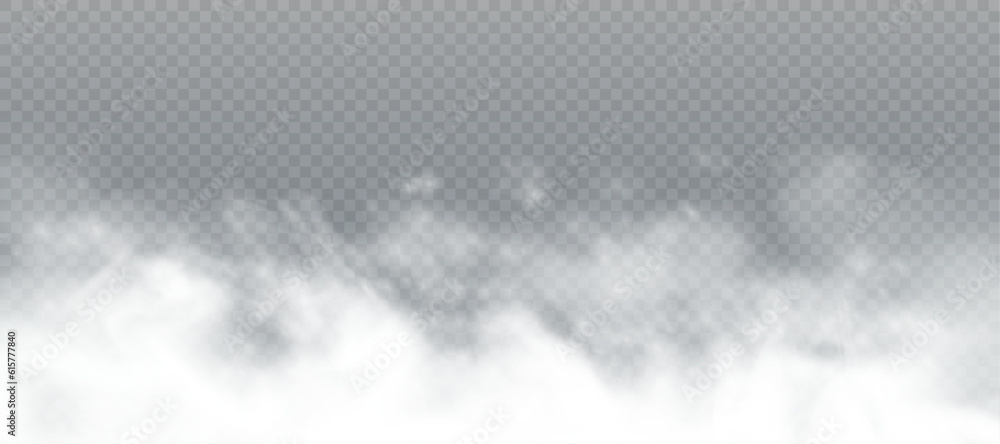 Clouds. Realistic decorative fog effect and transparent magic fog ...