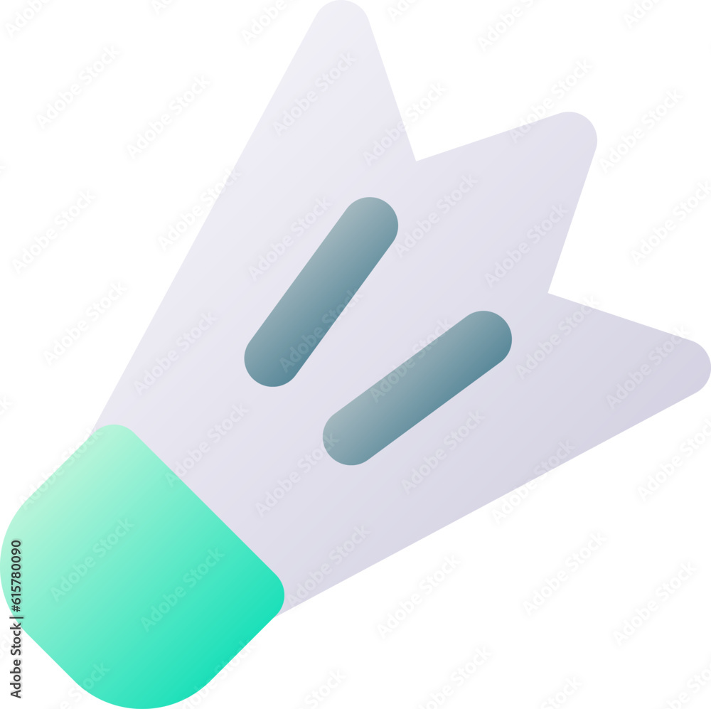 Badminton pixel perfect flat gradient two-color ui icon. Shuttlecock kicking. Sports tournament ...