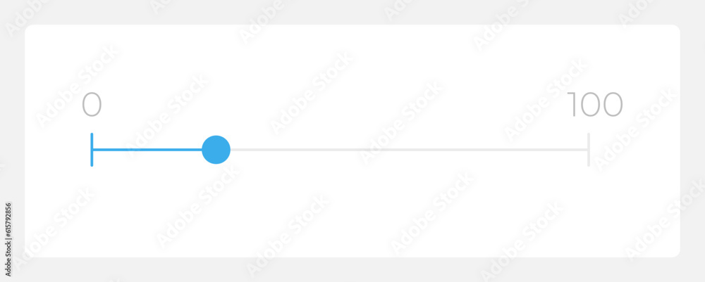 Slider with indicators UI element template. Editable isolated vector ...
