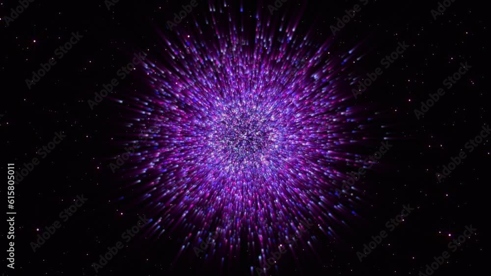 Abstract animated cosmic background. Cosmic dust in the starry space ...