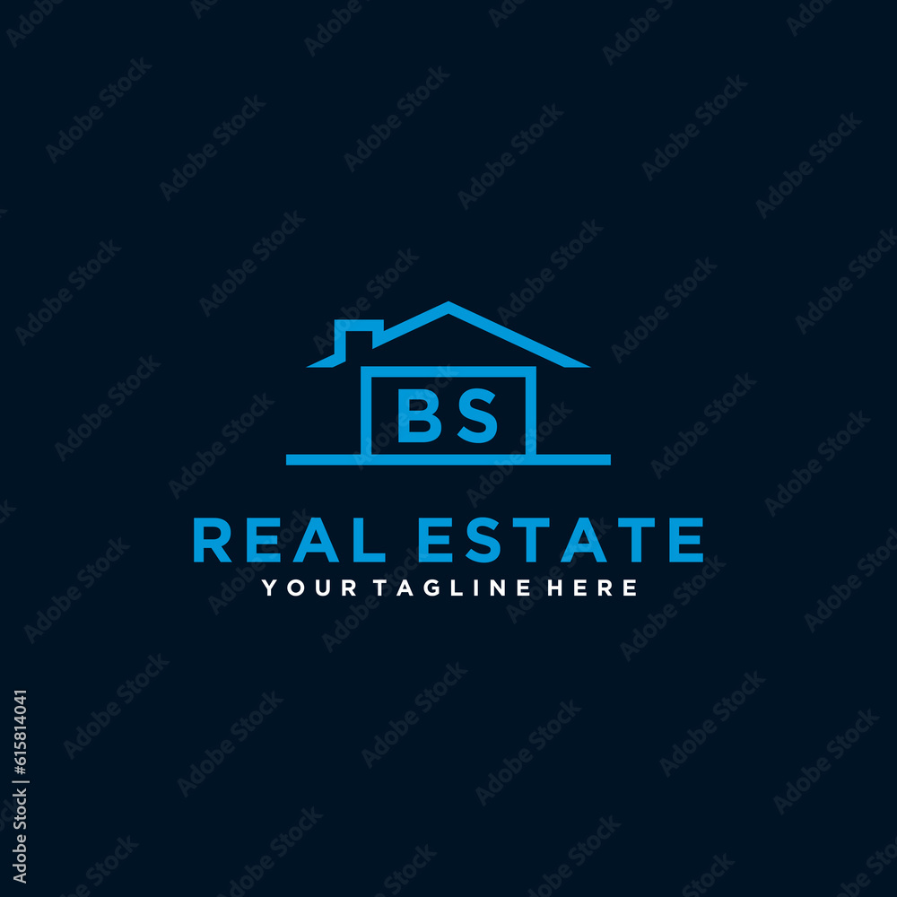 BS initials Real estate vector logo design Real estate logo Property ...