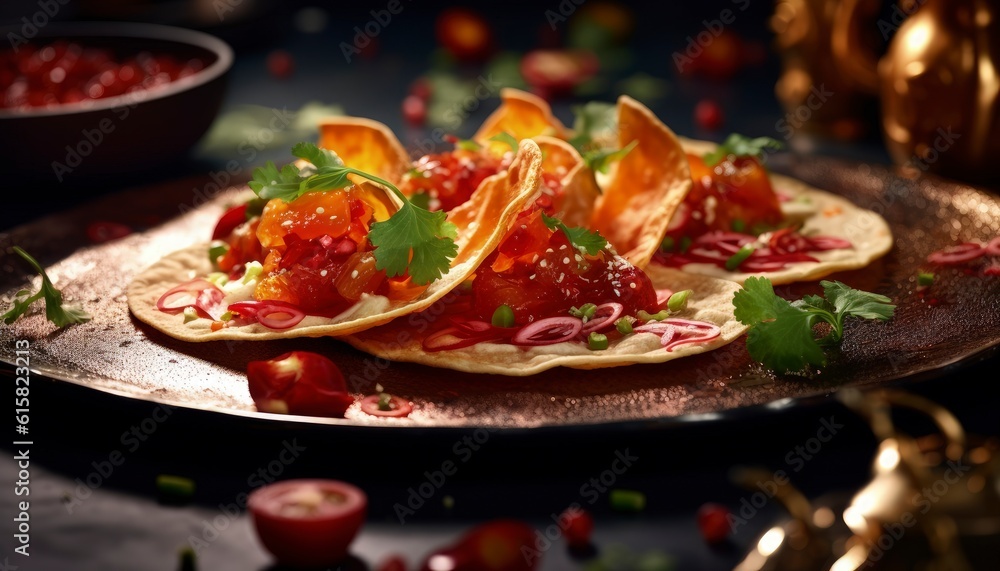 Avant garde luxury fine dining mexican food Stock Illustration | Adobe ...