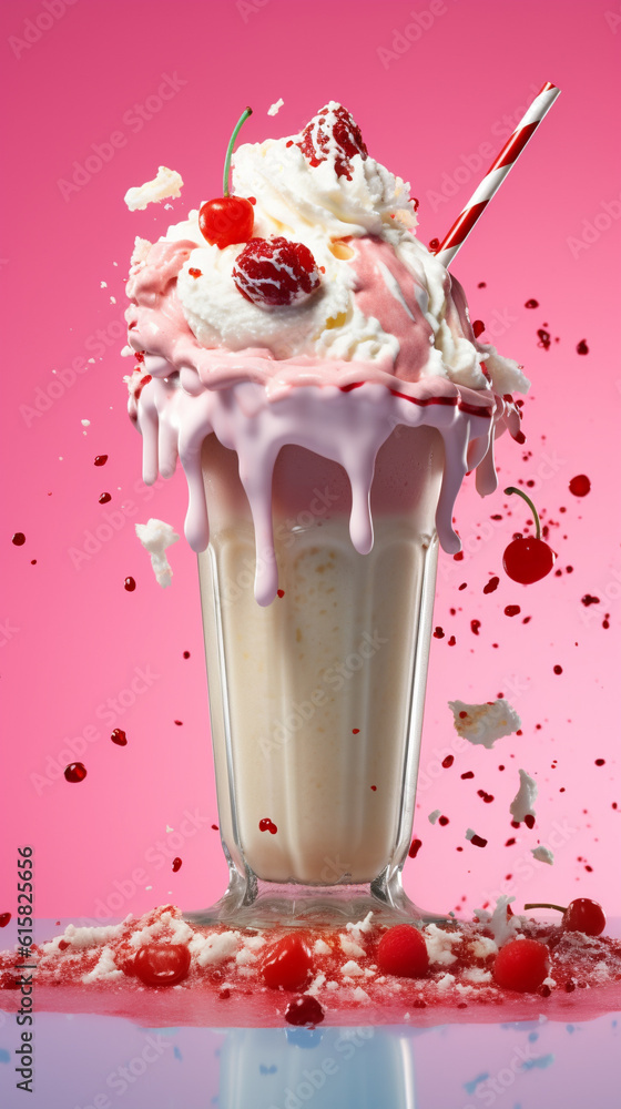 Cool and refreshing milkshake splash, topped with smooth ice cream ...
