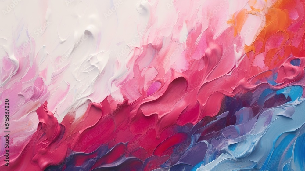 Original acrylic or oil painting background made with paint strokes ...