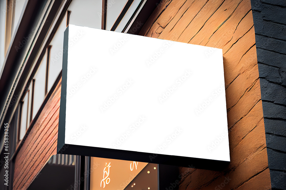 Outdoor store banner signage mockup - signboard for shop, store ...