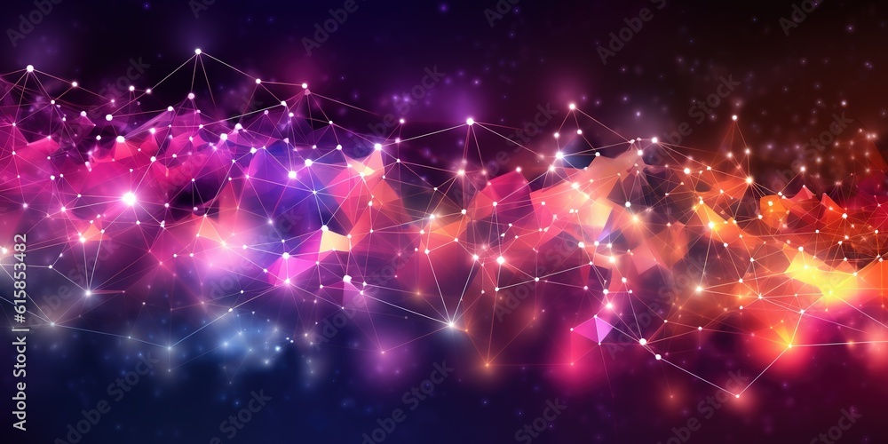 Abstract digital communication points. Technological background ...