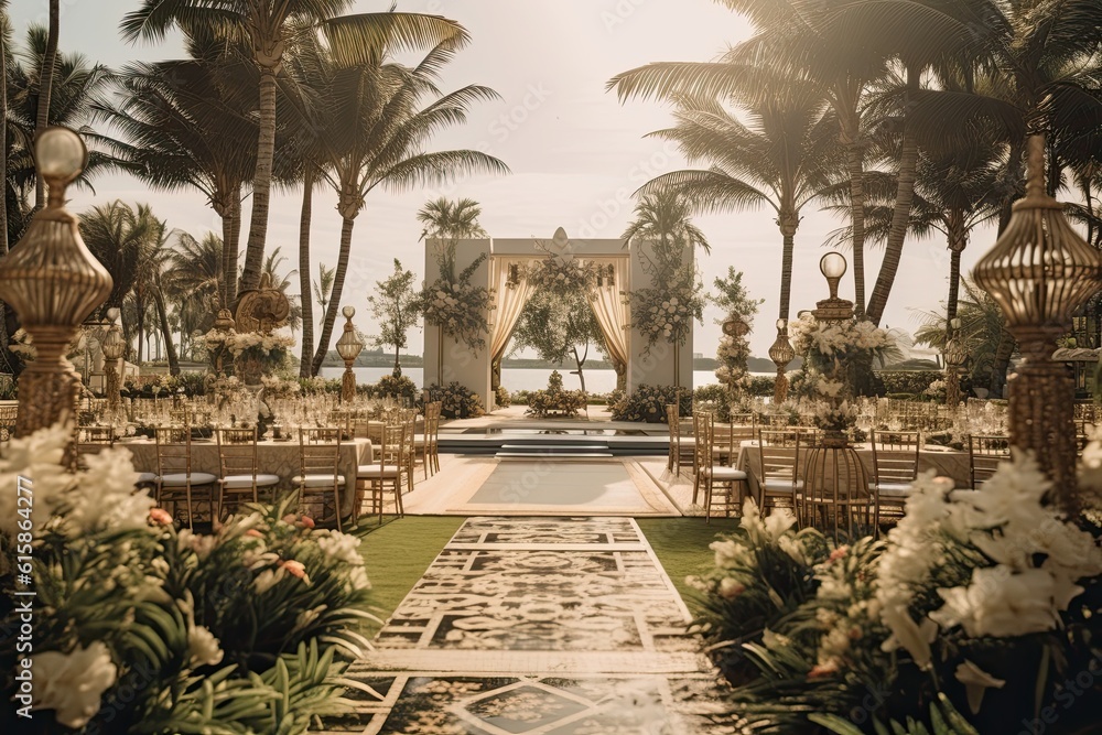 Wedding backdrop venue aesthetic flower decoration indoor studio ...