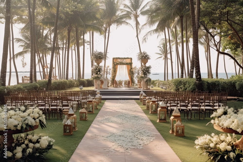 Wedding backdrop venue aesthetic flower decoration indoor studio ...