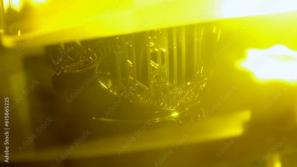 Stereolithography 3d printer. Working process 3d printer from ...