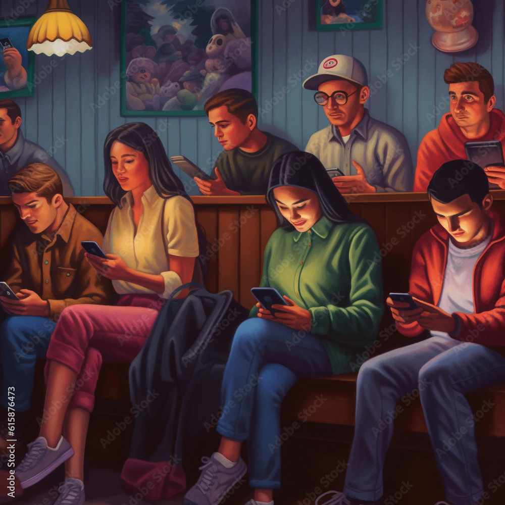 People viewing social media content on their phone social media ...