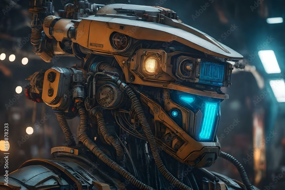 A robot portrait of atompunk / decopunk mecha style inspired / Ai ...