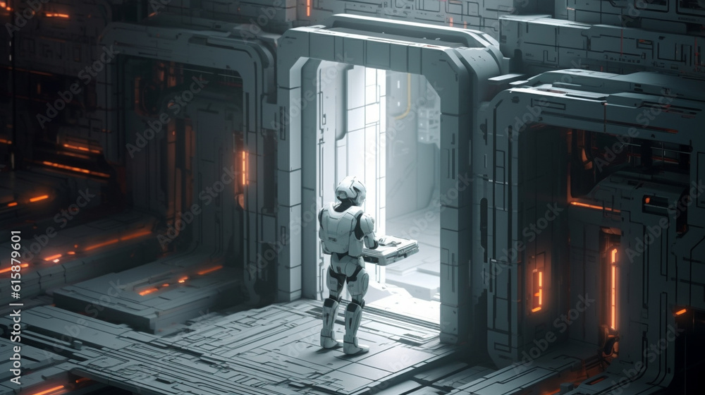 Factory Manufacturing Futuristic 3D Sci fi Science Fiction Industrial ...