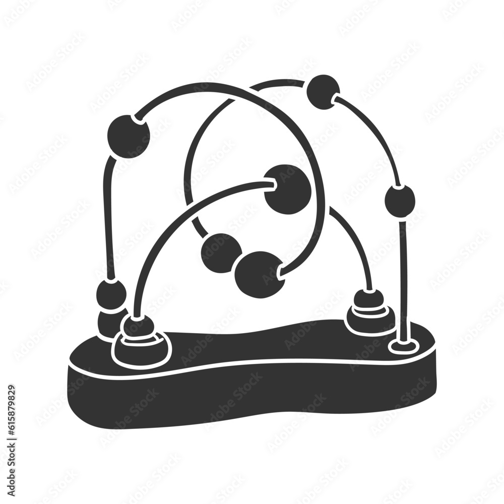 Bead Maze Icon Silhouette Illustration. Educational Toys Vector Graphic ...