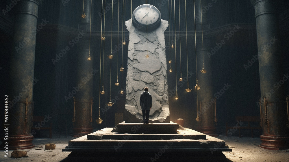 Giant weight scale, created with AI Generative Technology Stock ...