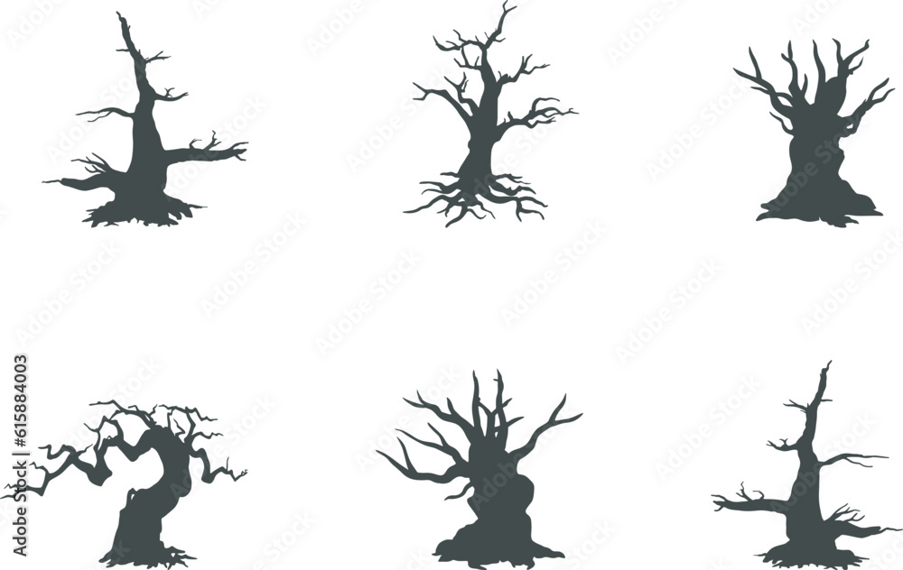 Spooky Halloween Tree Clip Art