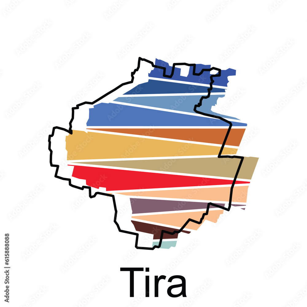 vector file map of Tira, Outline Map of Israel country Vector Design ...