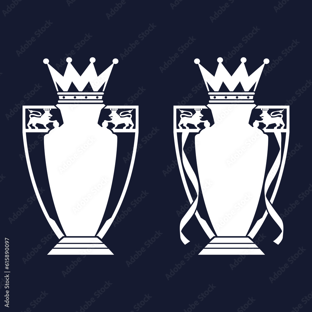 Vector graphic illustration of Premier League Trophy silhouette ...