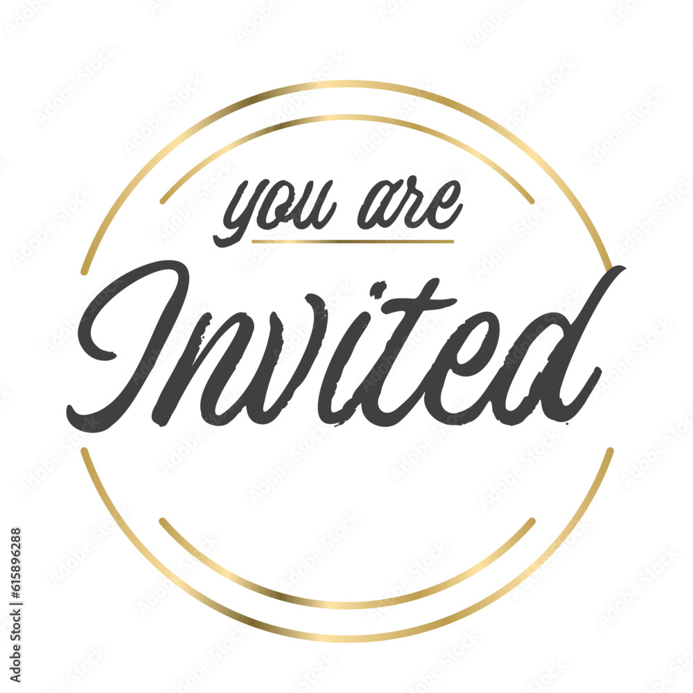 You are invited. Elegant design for cards and invitations. Handwriting ...