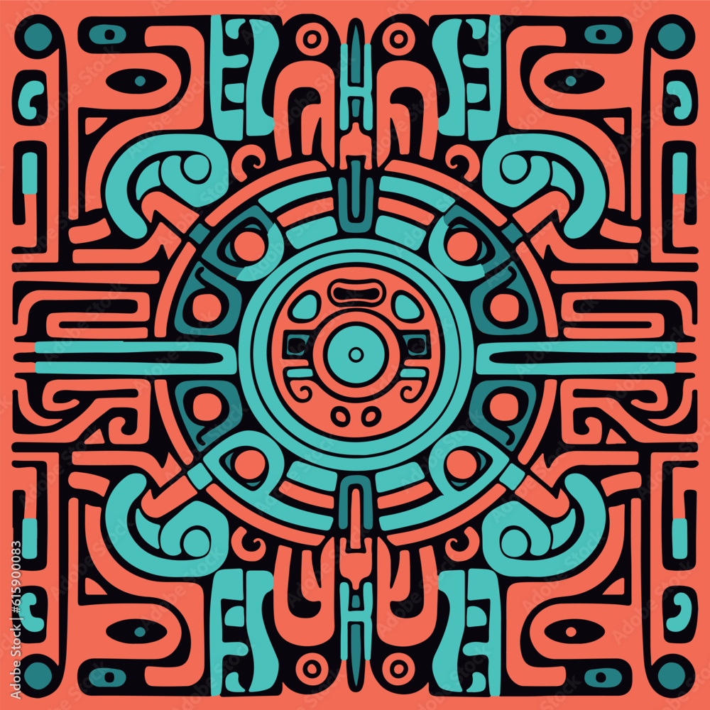 Mayan pattern, mayan texture, mayan background, mayan symbols Stock ...
