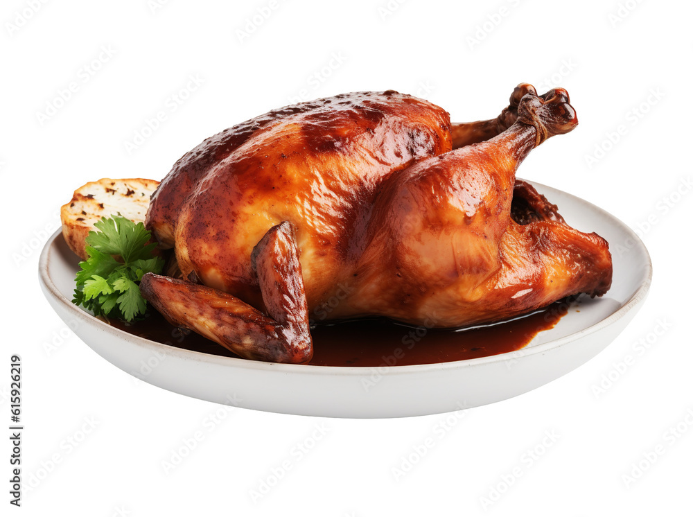 Pollo a la brasa on transparent background. Generative AI. Stock Photo ...