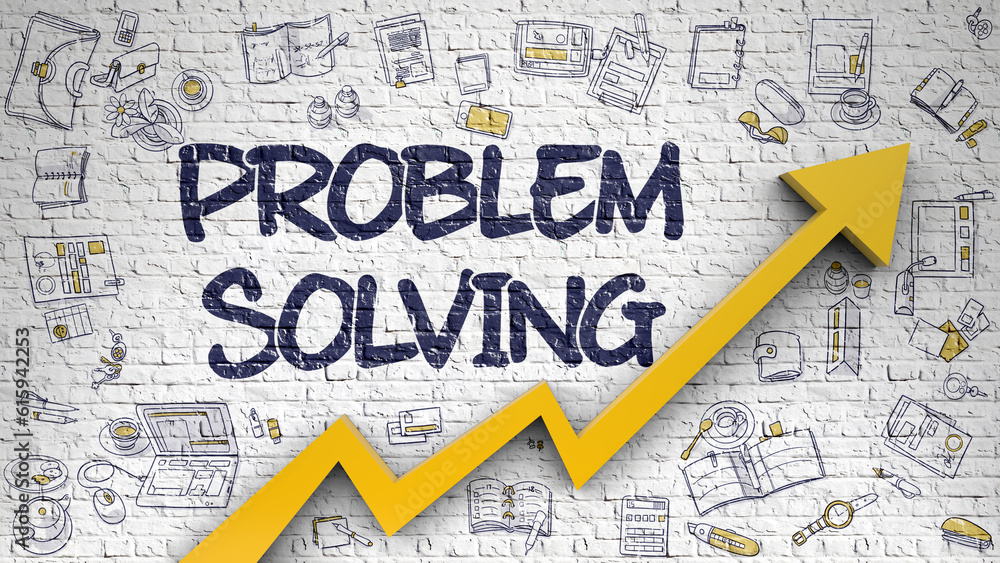 Problem Solving - Increase Concept. Inscription on the White Brickwall ...