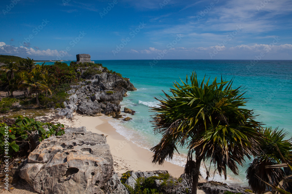 Majestic ruins in Tulum.Tulum is a resort town on Mexicos Caribbean ...