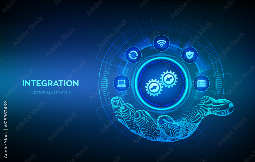 Integration data system. System Integration technology concept in ... Integration data system. System Integration technology concept in ...