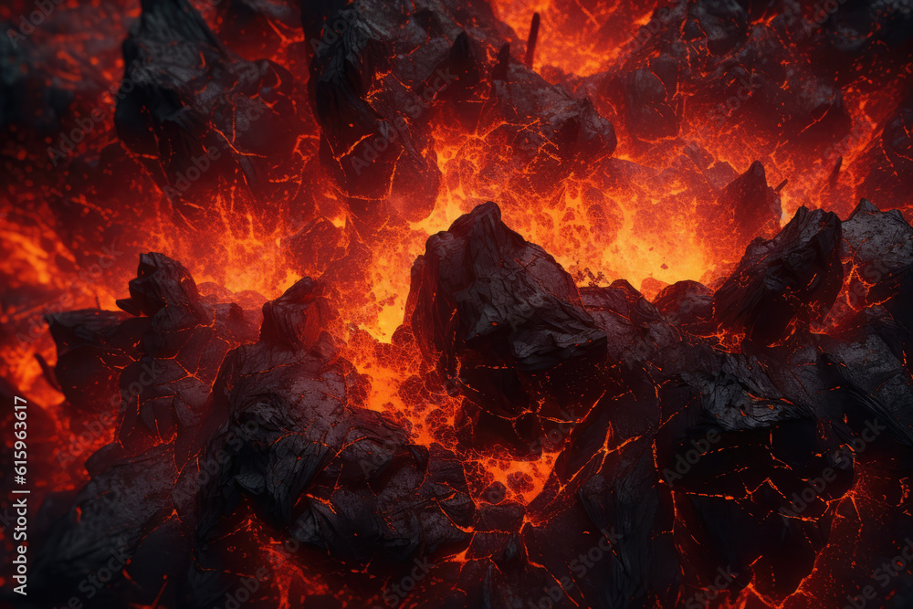 magma texture created with Generative AI technology Stock Illustration ...