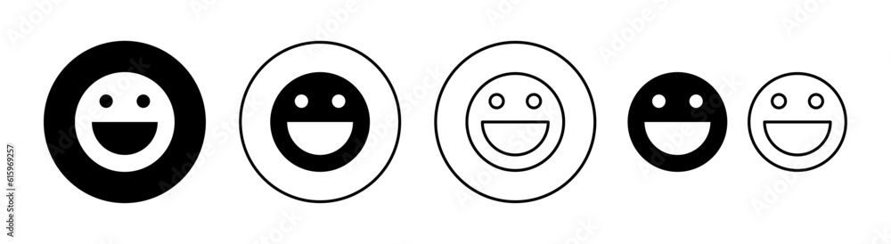 smile icon set for web and mobile app. smile emoticon icon. feedback ...
