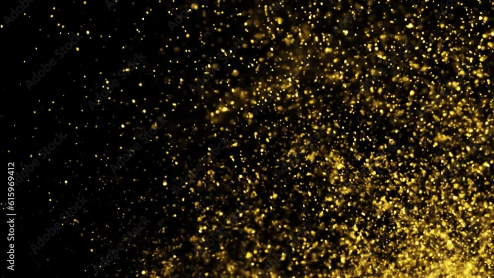 Gold Dust Waves. Particle gold dust flickering on black background ... Gold Dust Waves. Particle gold dust flickering on black background ...