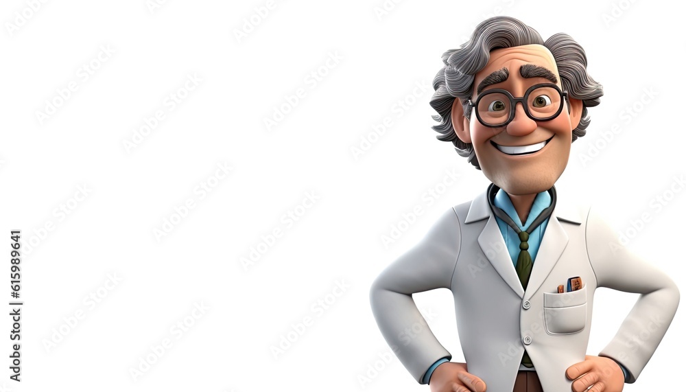 Caucasian Man Professor Isolated White Background Good Looking With ...