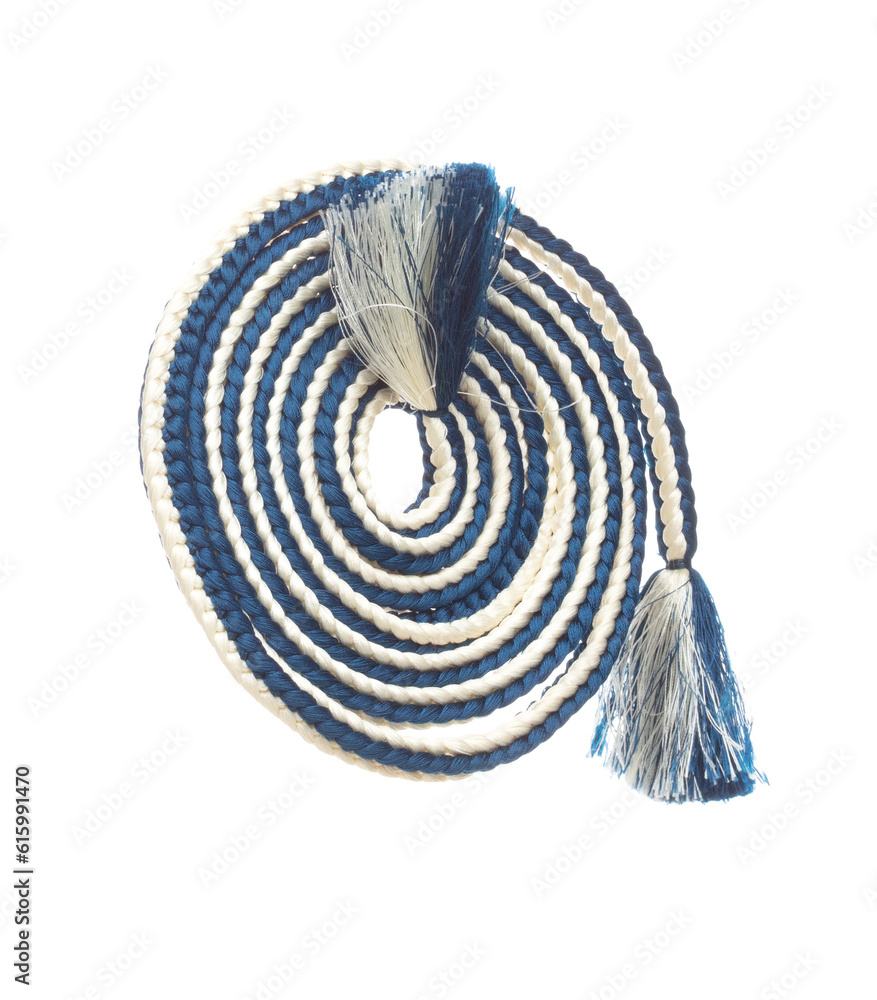 String rope obi Japanese Traditional Komono equipment fly in air with ...
