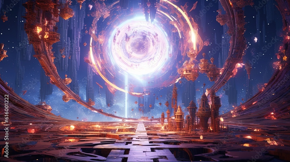 astral barrier, digital art illustration Stock Illustration | Adobe Stock