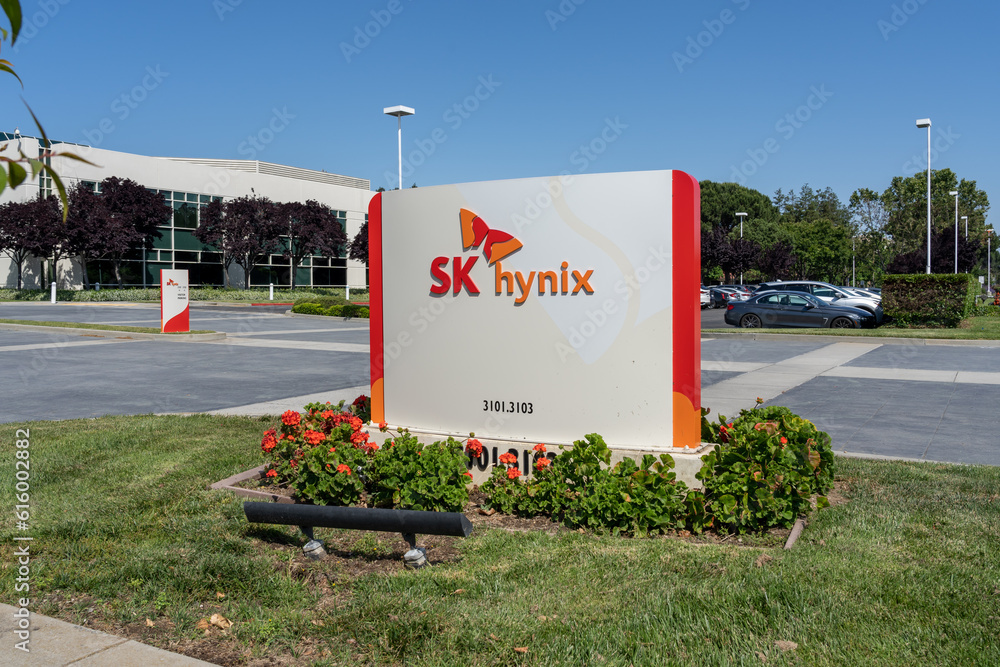 SK hynix America headquarters in San Jose, CA, USA - June 8, 2023. SK ...