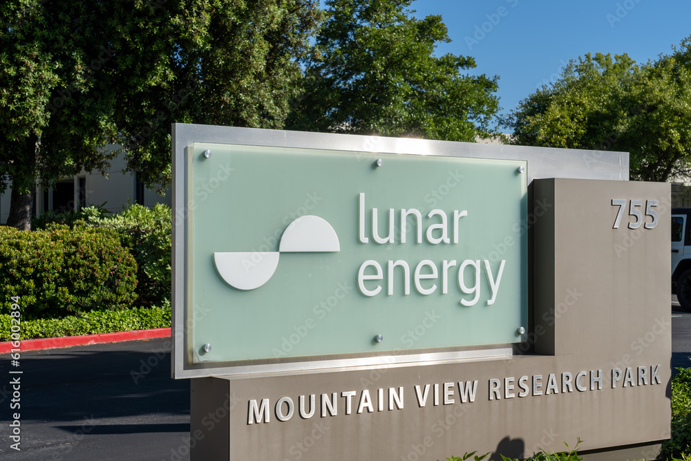 Lunar Energy ground sign at its headquarters in Mountain View ...