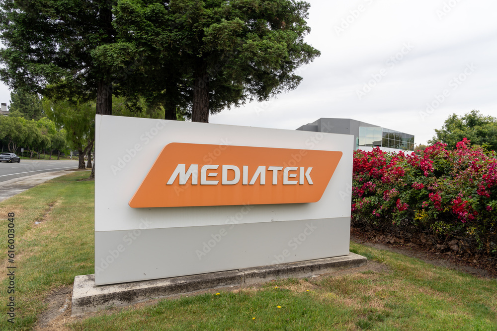 MediaTek ground sign at MediaTek North America office in San Jose ...